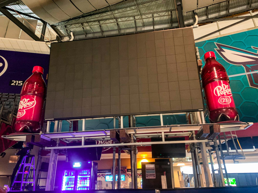 Dr Pepper Custom 10-Feet-Tall Bottles - SEG Systems