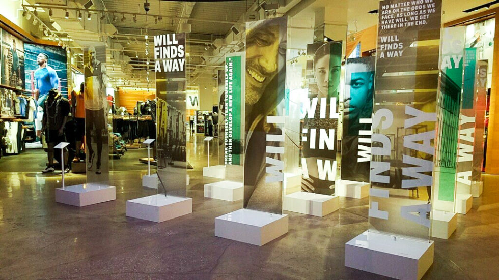 Acrylic Retail Displays | Under Armour - SEG Systems