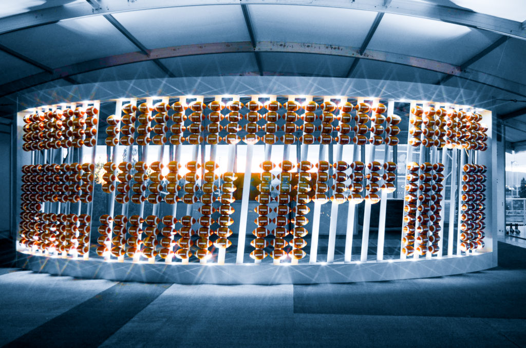 ESPN Custom Millwork Football Installation - SEG Systems